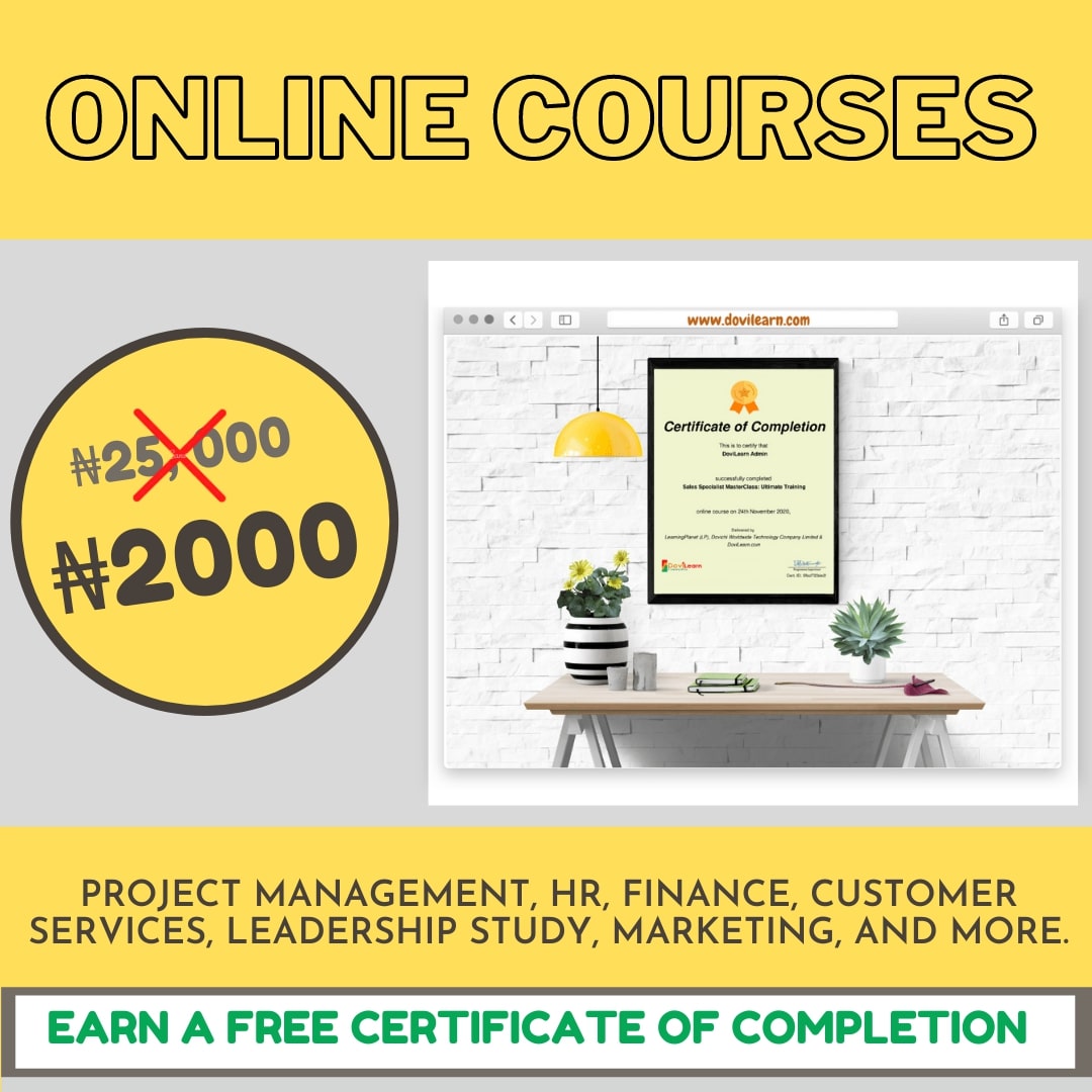 ENDING SOON: N2000 for any online course on DoviLearn plus free ...